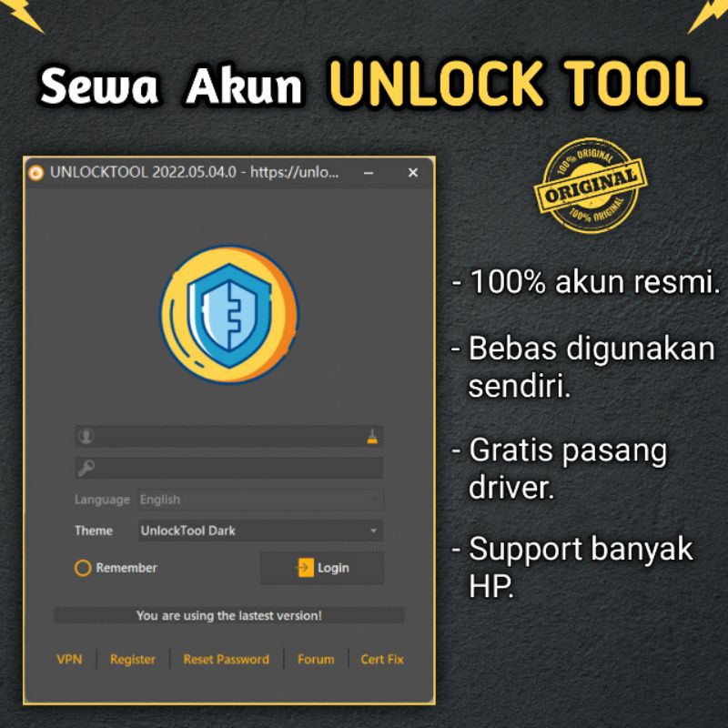 Jual Sewa Akun Unlock Tool | Shopee Indonesia