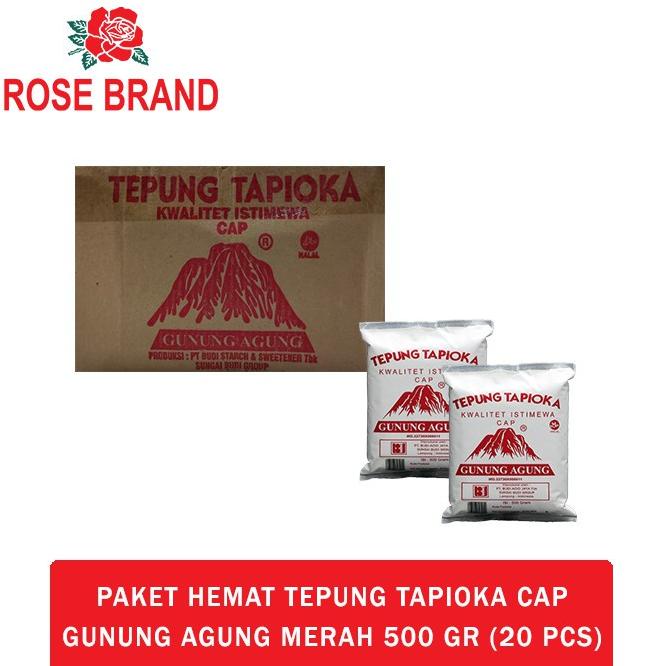 Jual Tepung Sagu Tapioka Cap Gunung Agung Merah 500Gr X 20 Pcs 1 Dus 10 ...