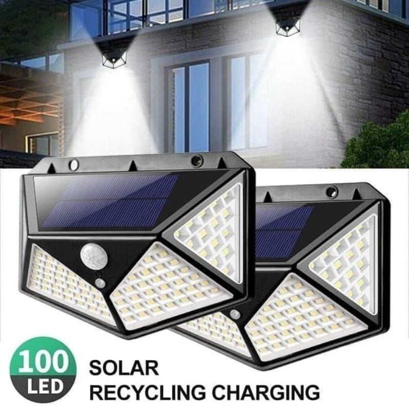 Jual Lampu Sensor Light 100 LED Lampu Solar Sensor Gerak | Shopee Indonesia