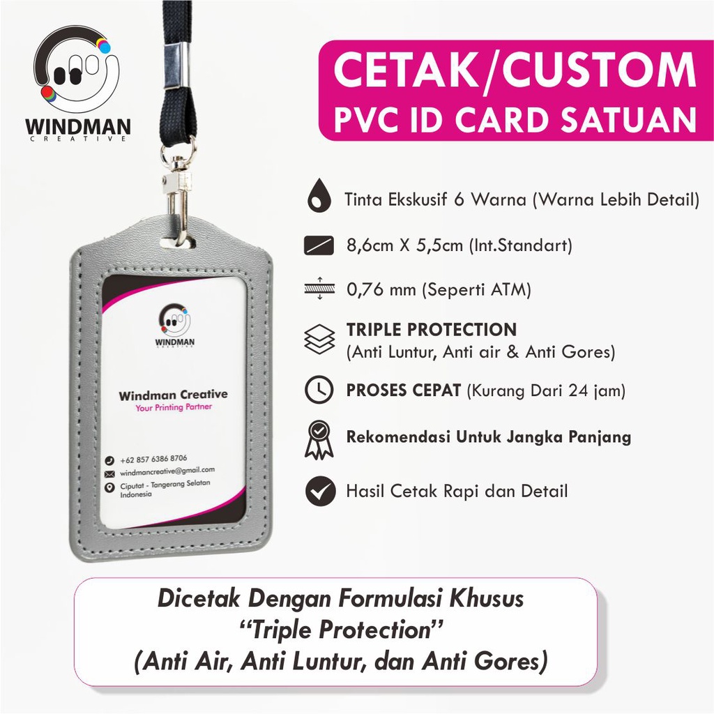 Jual Cetak ID Card Satuan | Custom PVC ID Card | PVC ID Card Premium ...