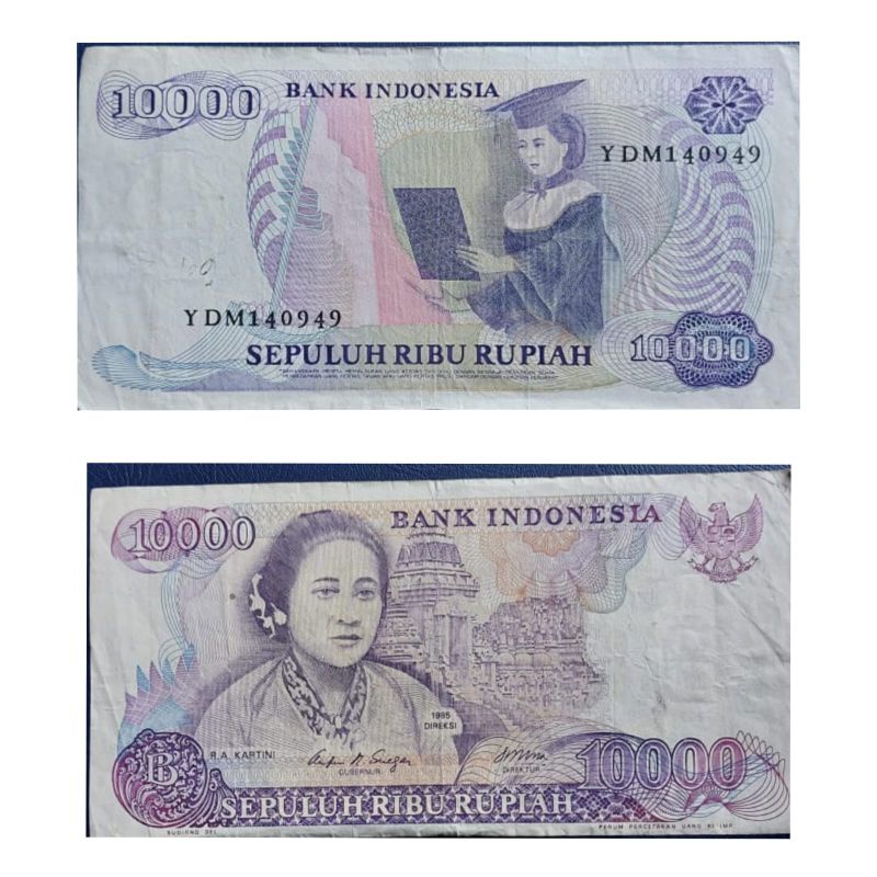 Jual Uang Kuno Indonesia 10.000 10rb RA Kartini 1995 100% AXF RENYAH ...