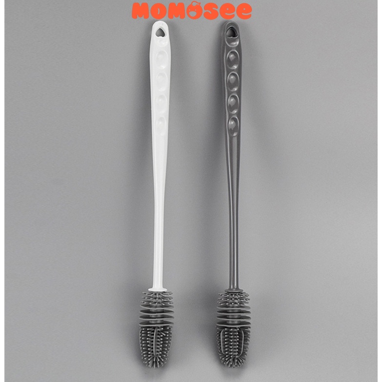 Jual Momosee Sikat Botol Silikon Bottle Silicone Brush gagang panjang Sikat Pembersih Botol XH02 ...