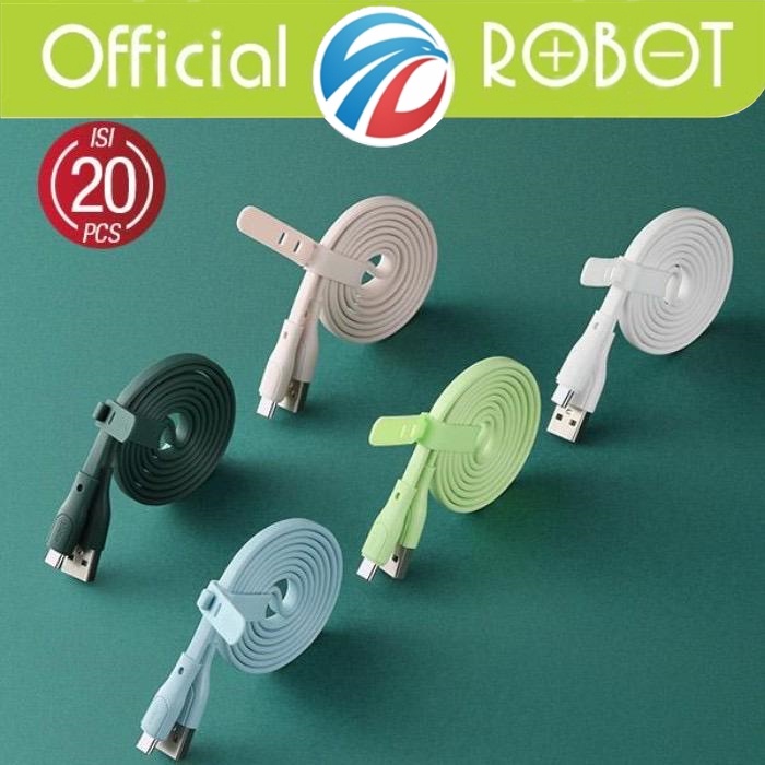 Jual ROBOT RGL100 Data Cable iPhone USB 100cm 2.1A Kabel Casan iphone ...