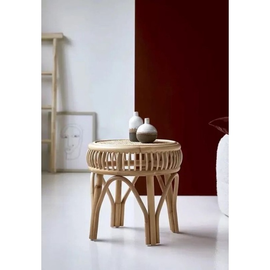 Jual meja stool rotan webbing diameter 40cm | Shopee Indonesia