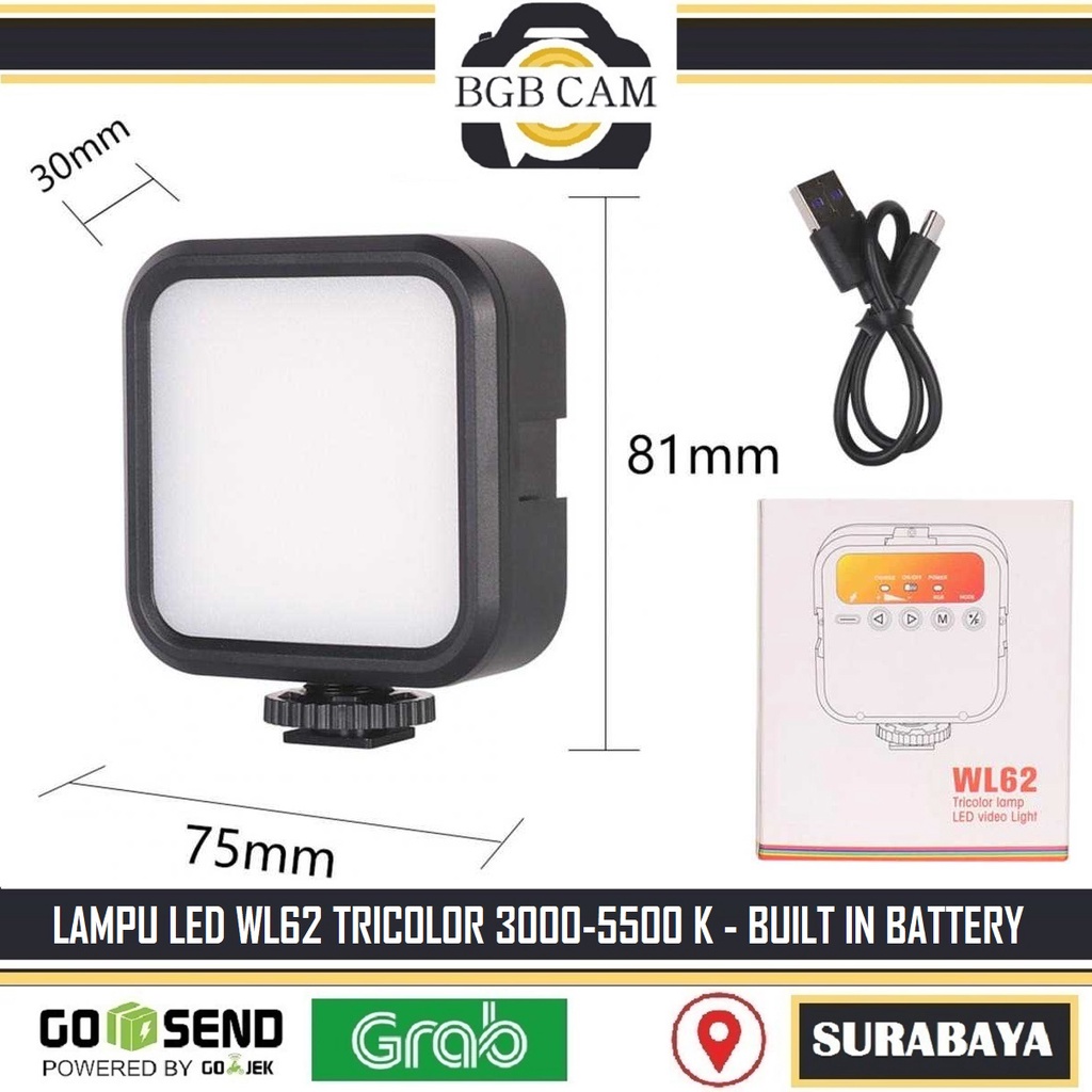 Jual Lampu LED WL-62 Cahaya Kuning-Putih Kamera DSLR Mirrorless 3000-5500K | Shopee Indonesia