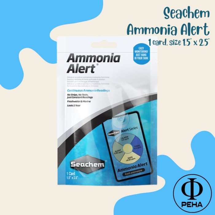 Jual Seachem Ammonia Alert Kartu Tes Ammonia Aquarium Test Kit Amonia ...
