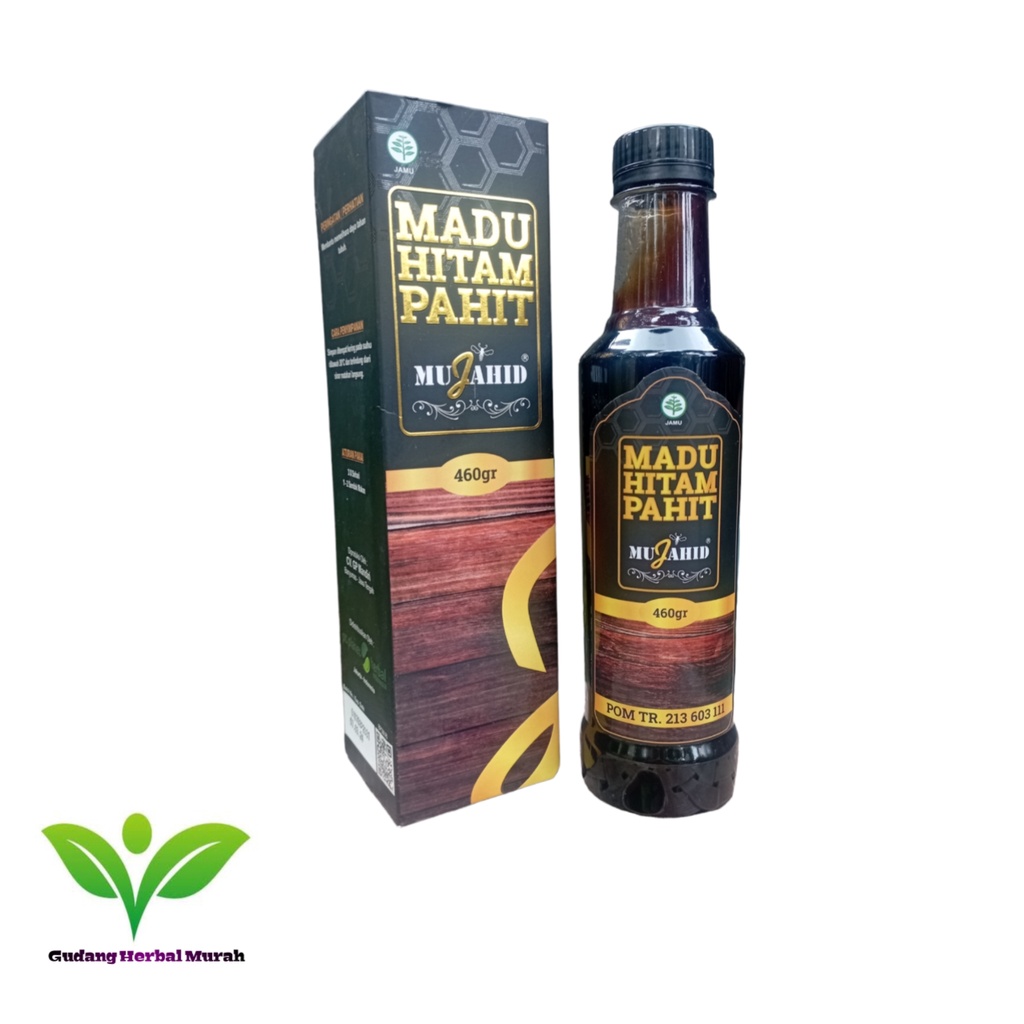 Jual Madu Hutan Mujahid Hitam Super 460 Gram [Kemasan Botol Panjang ...