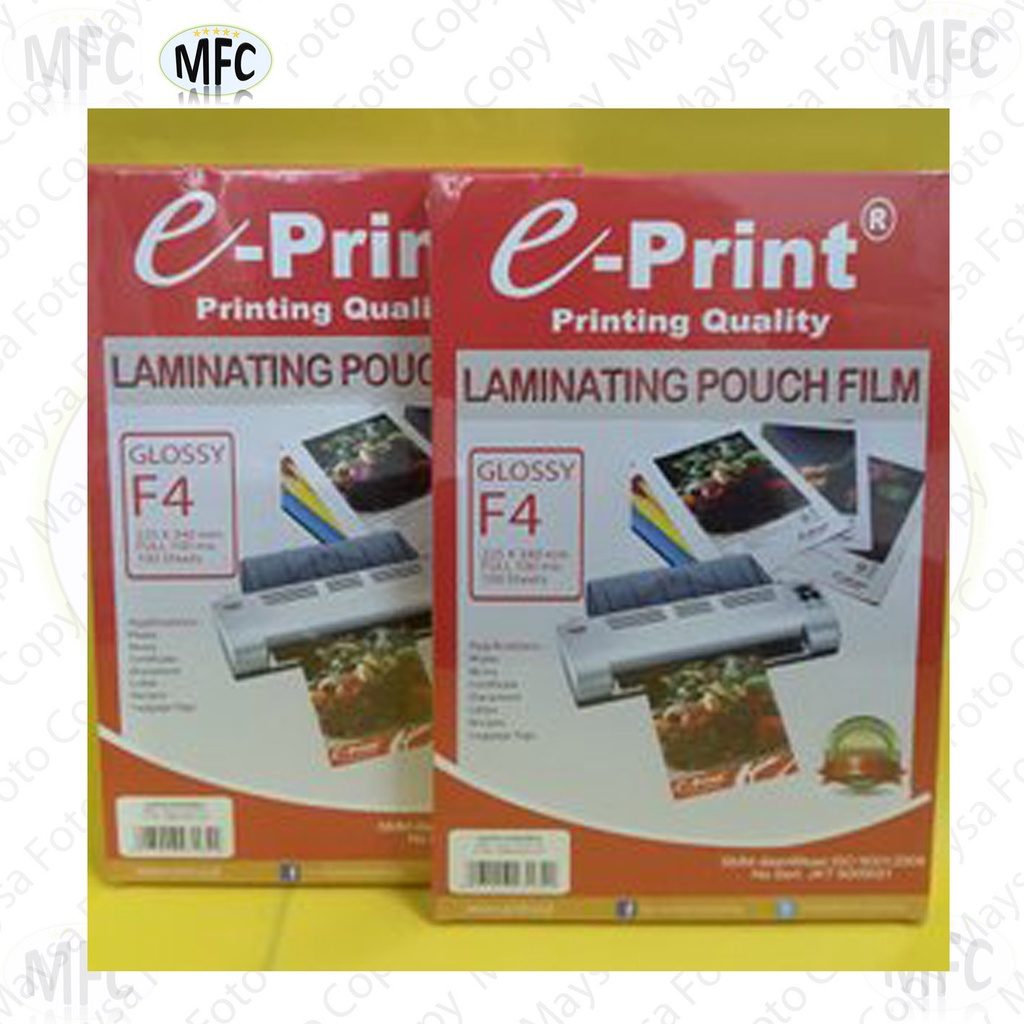 Jual Plastik Laminating Eprint F4 per Pack | Shopee Indonesia