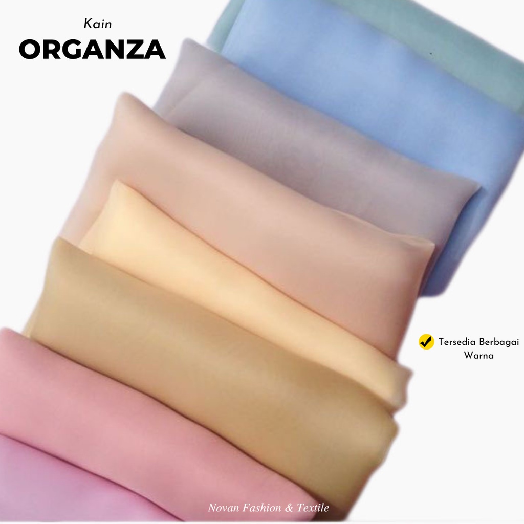 Jual Kain Organza Polos Premium Silk Kain Kaca (0,5m) | Shopee Indonesia