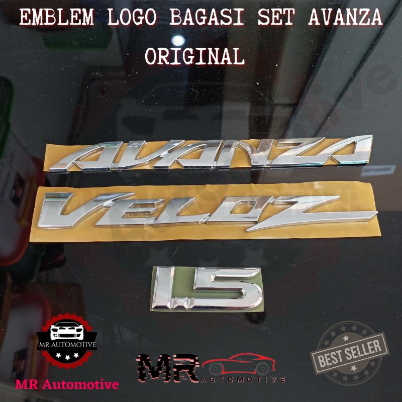 Jual Logo Emblem Tulisan Bagasi Avanza Veloz 1.5 Komplit ORIGINAL HARGA ...