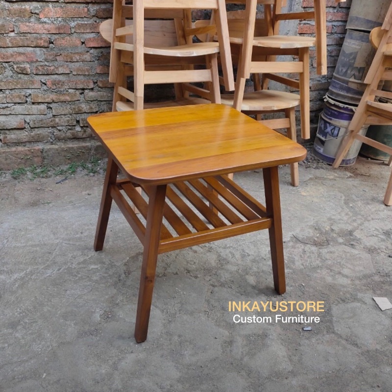 Jual MEJA TERAS MINIMALIS KAYU JATI | MEJA CAFE JATI MINIMALIS ...