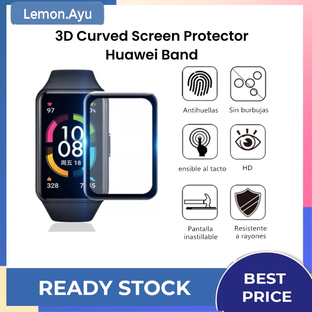 Jual Screen Protector 3D Curved TPU Soft Film Huawei Band Full Coverage ...
