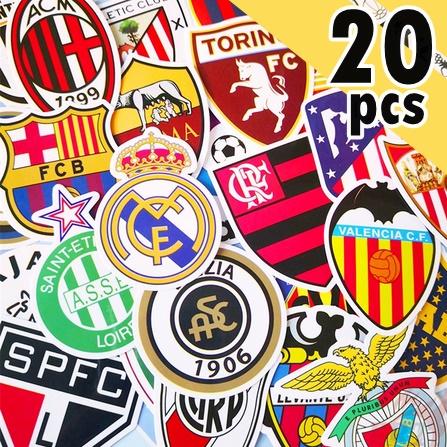 Jual Stiker Logo Sepak Bola 20pc Sticker Set Football Club Sticker ...