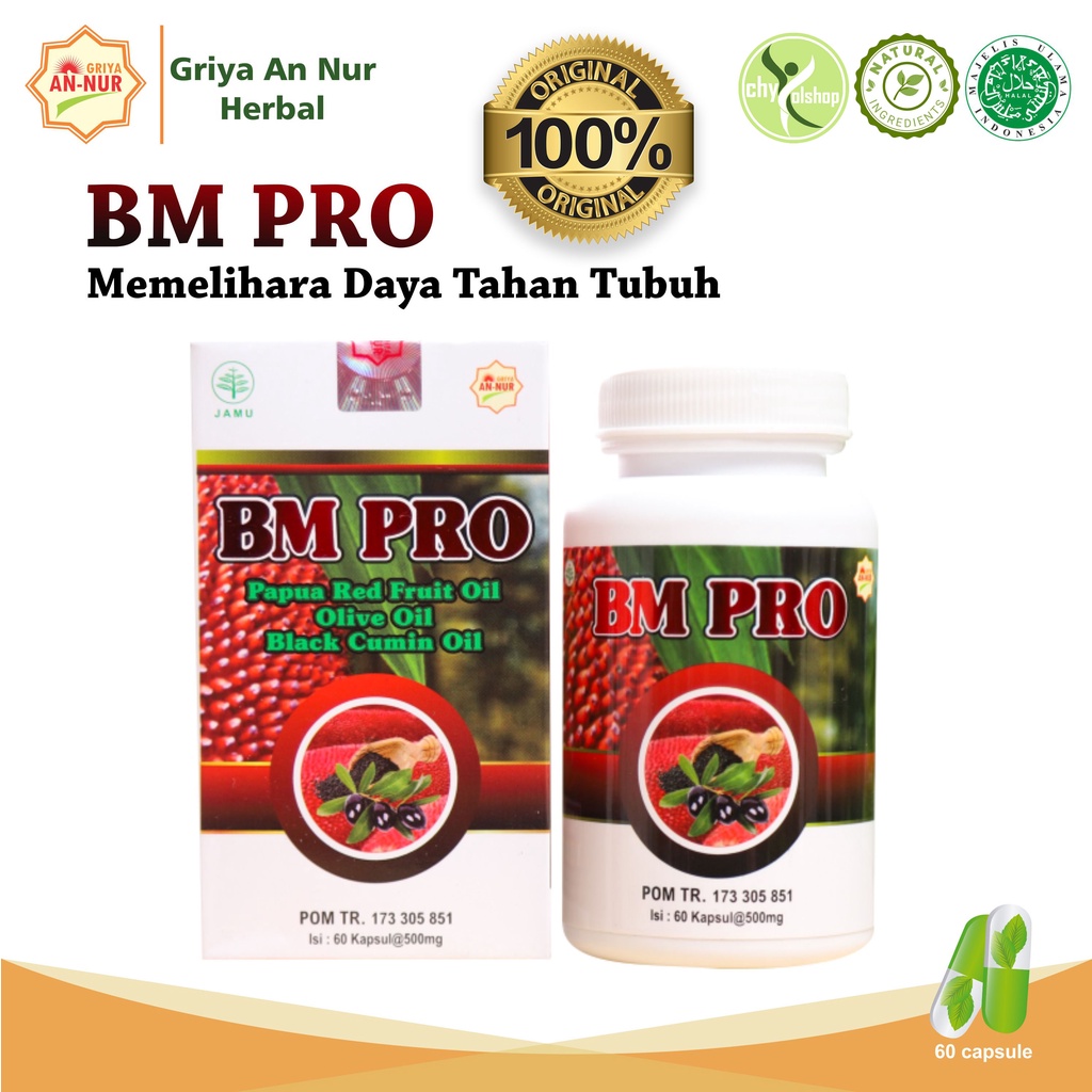 Jual Buah Merah Papua Asli BM Pro Kapsul Herbal Murni Sari Buah Merah ...