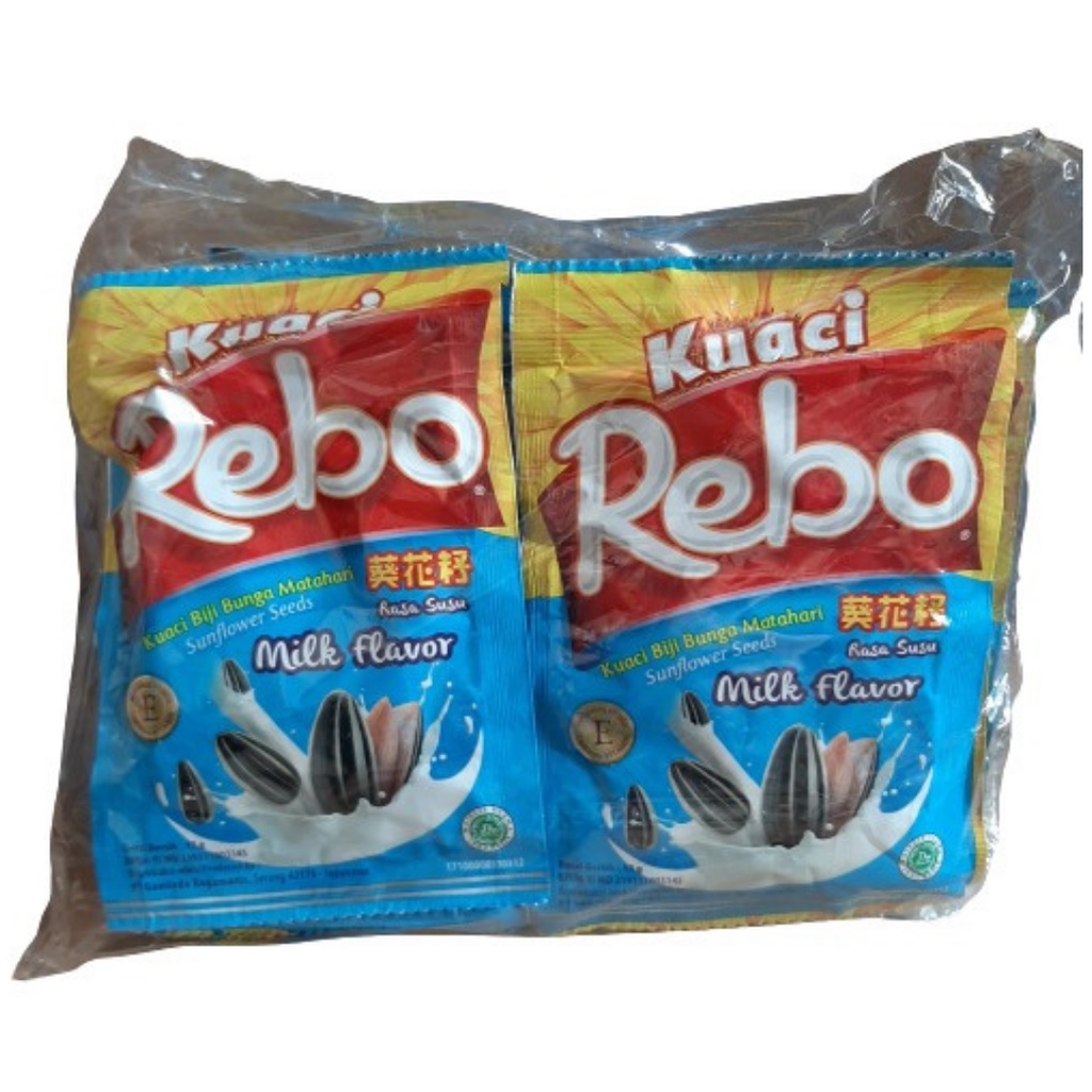 Jual Kuaci Rebo Milk Original isi 20pcs x 10g | Shopee Indonesia