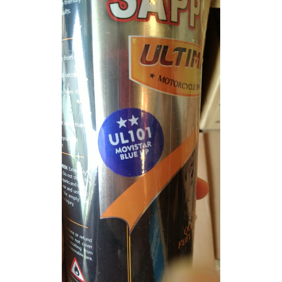 Jual cat spray pilok pilox cat semprot sapporo ultimate saporo UL101 movistar blue biru movistar ...