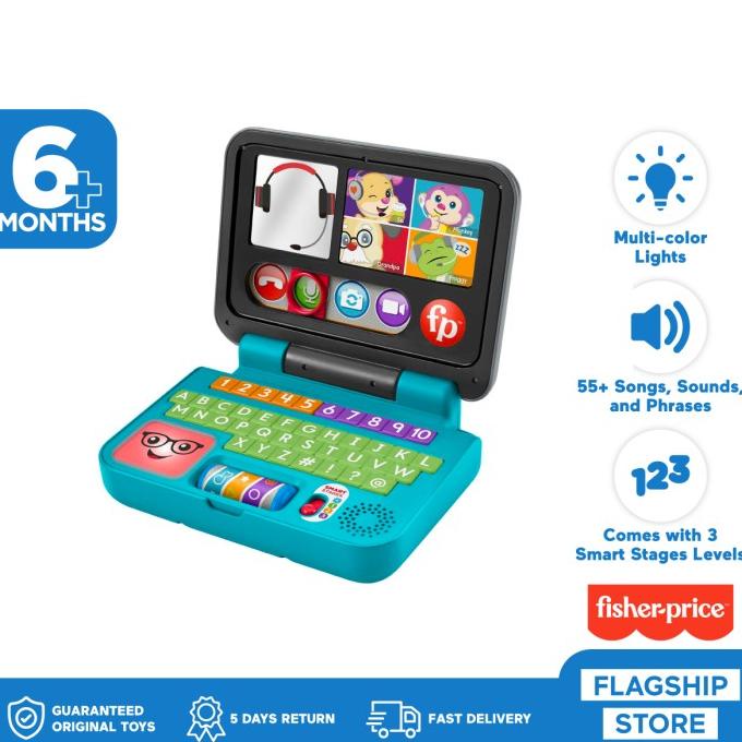 Jual Fisher-Price Laugh & Learn Let's Connect Laptop - Mainan Laptop ...