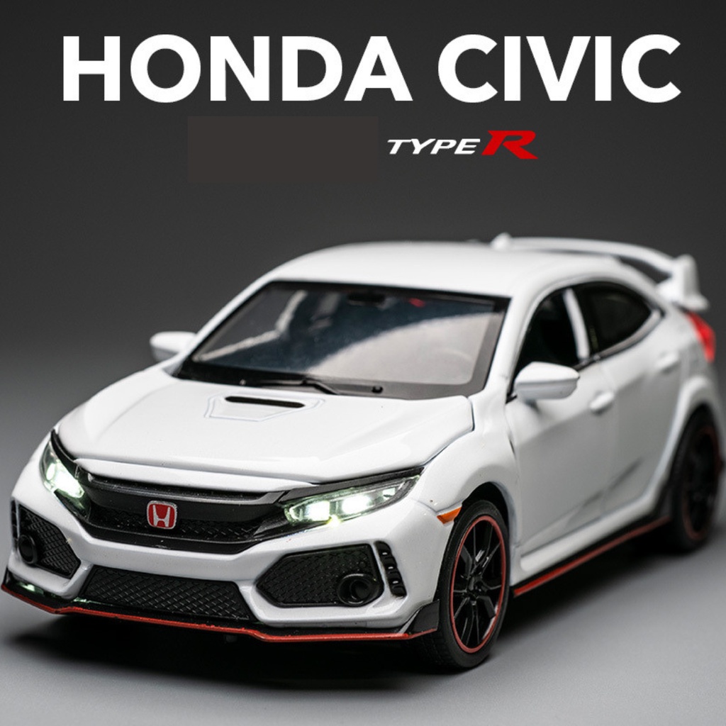 Jual DIECAST MINIATUR MOBIL HONDA CIVIC TYPE R METAL 1:32 BISA DITARIK ...