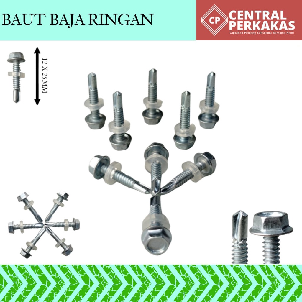 Jual BAUT BAJA RINGAN / SEKRUP ROOFING/ BAUT RUPING BAJA RINGAN PALING ...