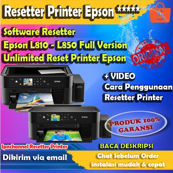 Jual RESETTER Epson L810 - L850 Full Version Unlimited Reset Printer Epson | Shopee Indonesia