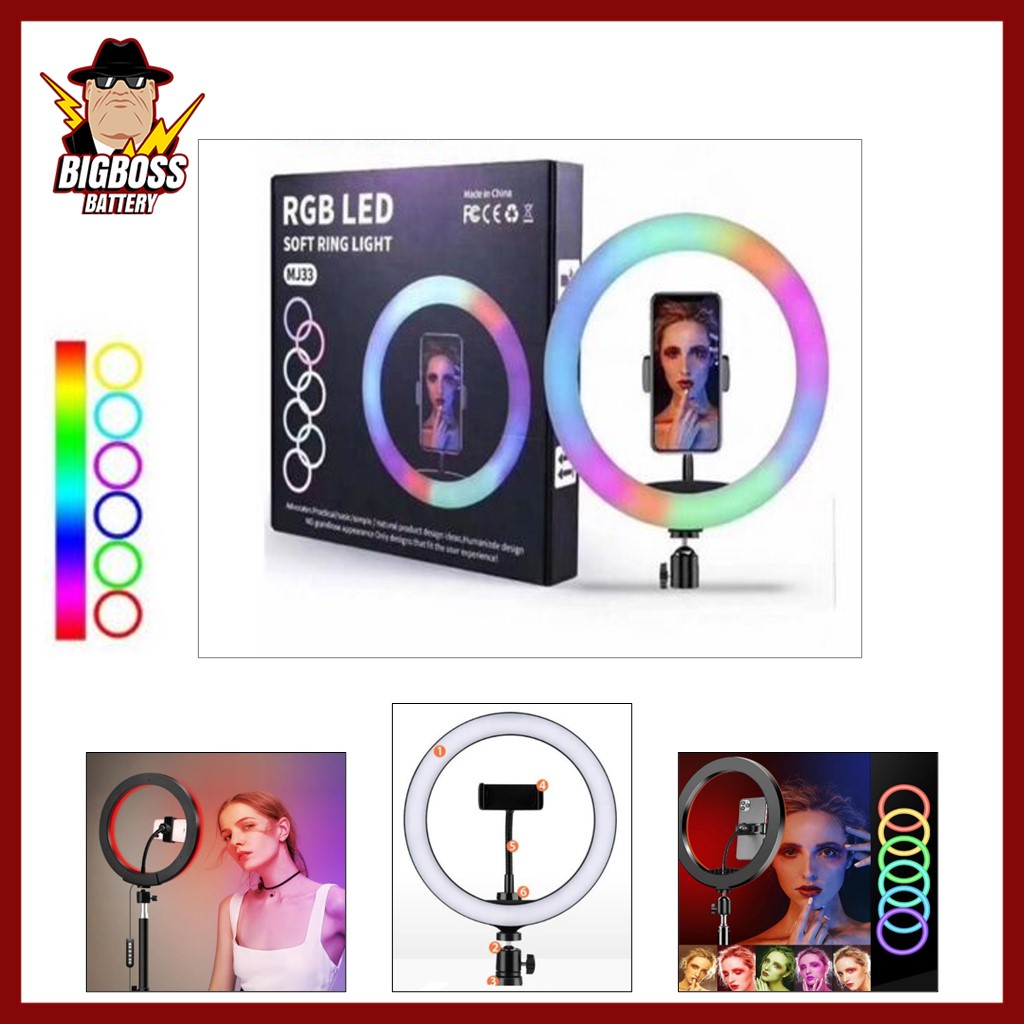Jual Ringlight Selfie Vlog LED Rgb 26CM 33CM Lampu Selfie Tiktok Vlogger LED Rainbow | Shopee ...