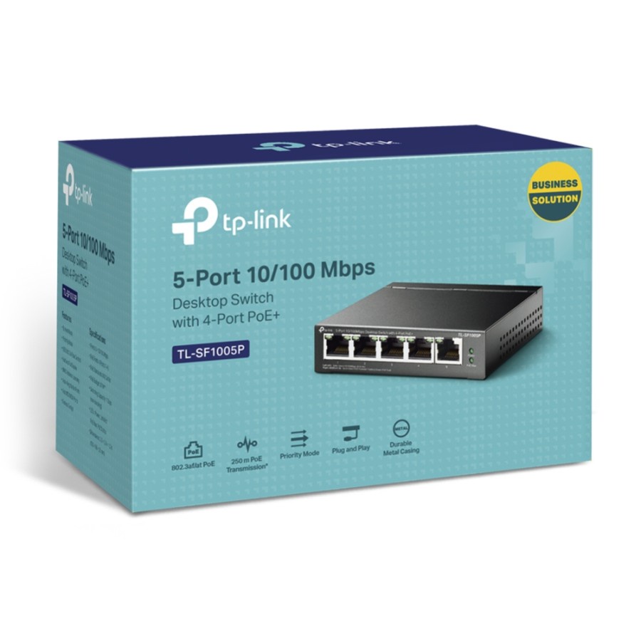 Jual TP-Link TL-SF1005P 5-Port 10/100Mbps Desktop Switch with 4-Port ...