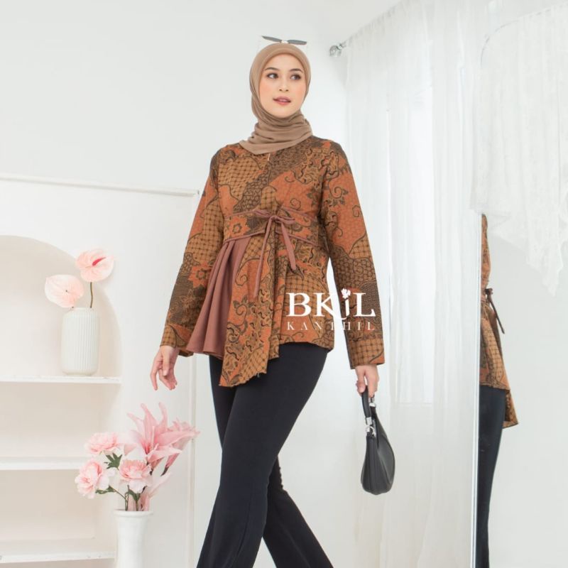 Jual KANTHIL Batik Wanita Modern Baju Batik Kerja Seragam Kantor ...