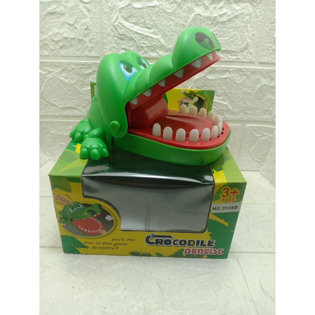 Jual Mainan viral Buaya Gigit Jari dentist crocodile prank | Shopee ...