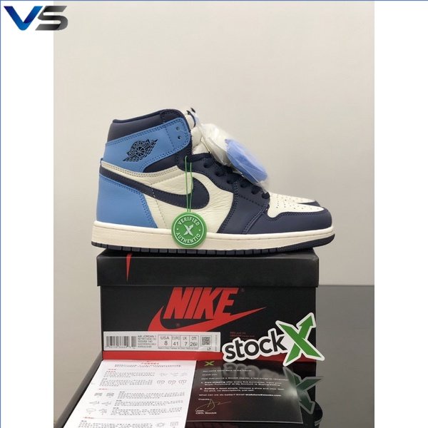 Jual Sepatu Nike Air Jordan 1 Retro High Obsidian Blue BNIB Sneakers ...