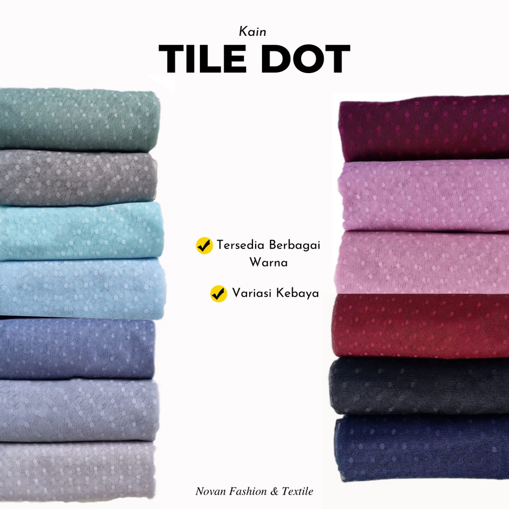 Jual Kain Tile Dot / Tulle Dots Bintik Polkadot Halus / Polka Dot / Dotty Melar Stretch Titik ...