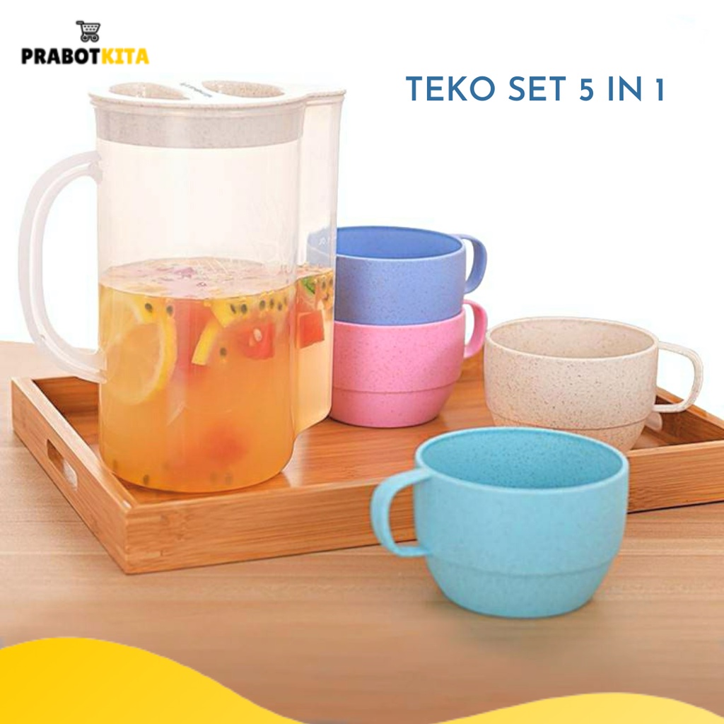 Jual Teko Set Gelas 4 Pcs - 5 In 1 - LB / Ketel Set Cangkir / Teko ...