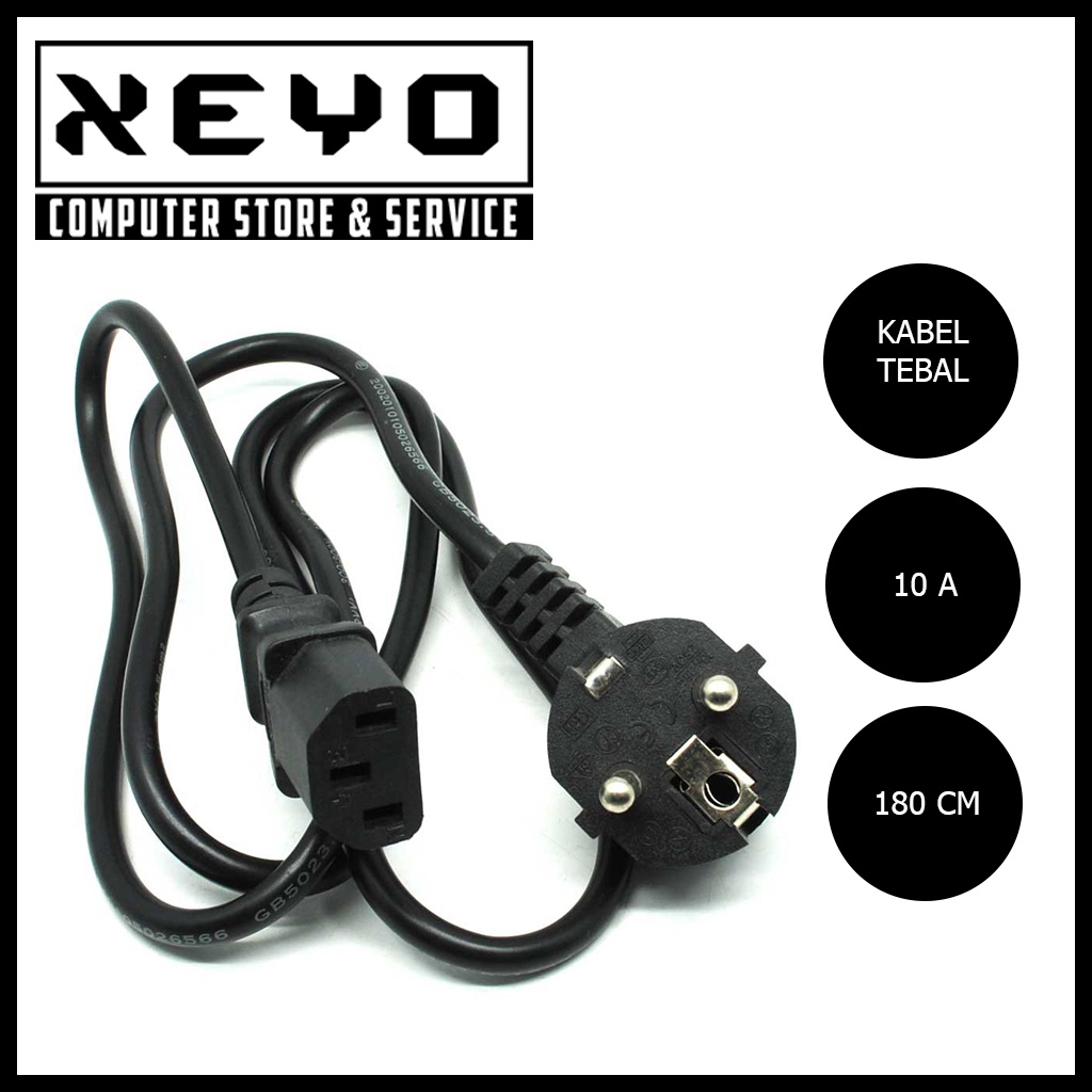 Jual Kabel power / Kabel listrik AC / Kabel power PC / Kabel PSU Tebal ...