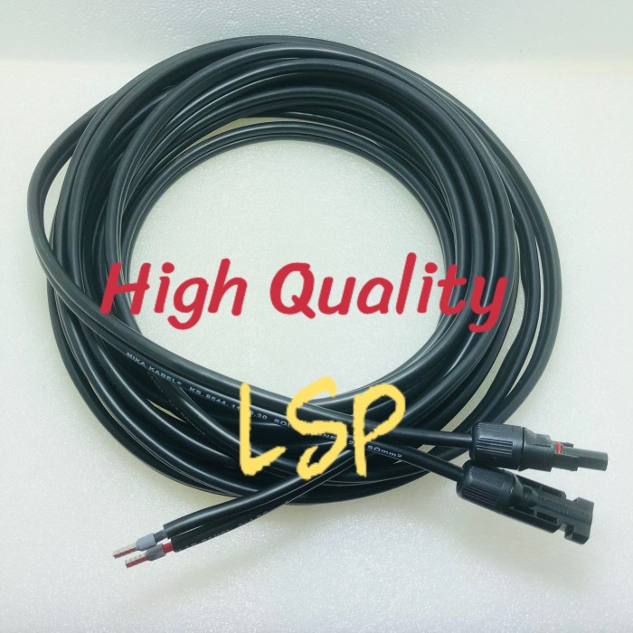 Jual Tokochitrae- Twin Kabel 2X2.5Mm2 Solar Panel 5 Meter + Mc4 Conn + Ferrule (Hitam) | Shopee ...