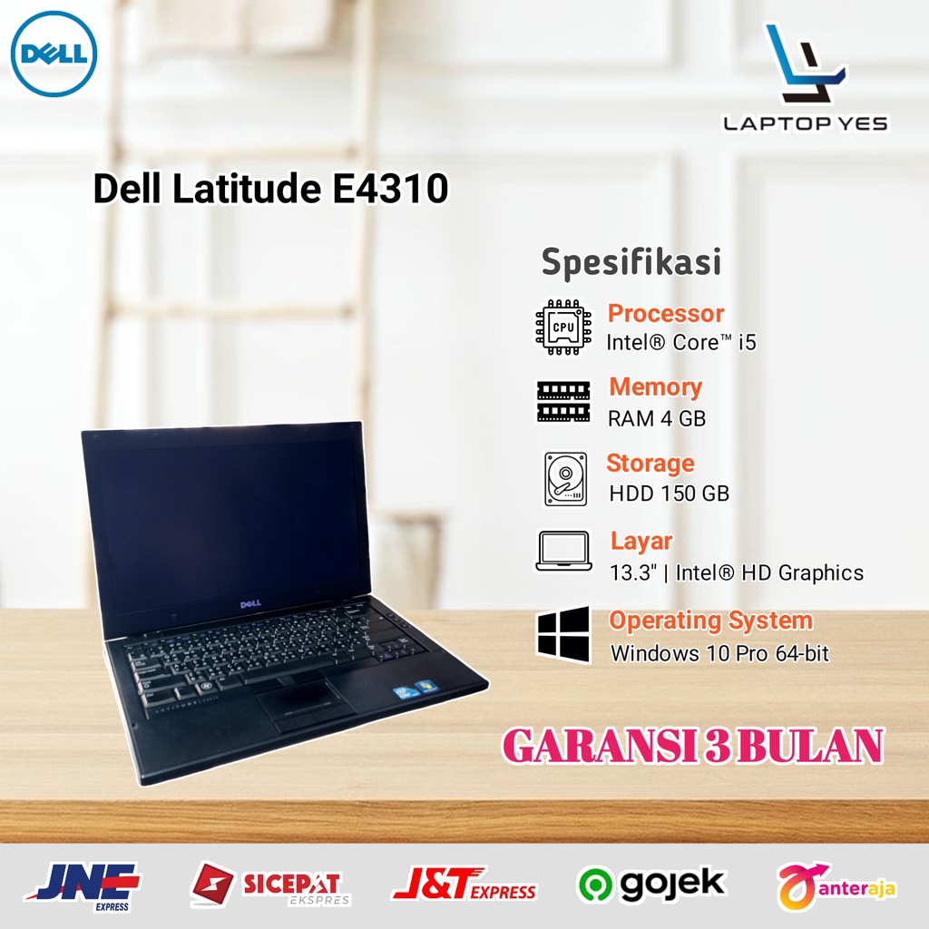 Jual Laptop DELL Latitude E4310 Second Berkualitas Intel Core i5 RAM 4 ...