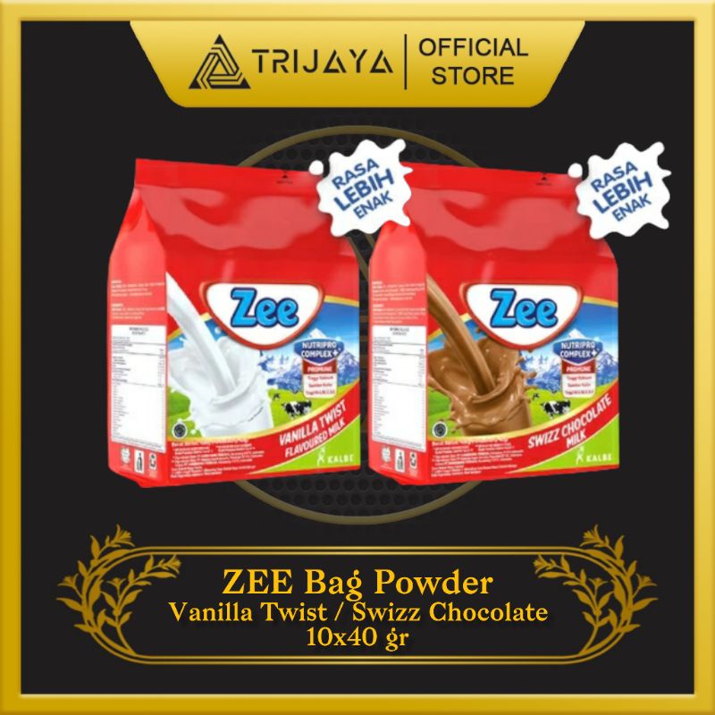 Jual Zee Bag Powder Swizz Chocolate / Vanilla Twist 400 gr ( 10x40gr ...