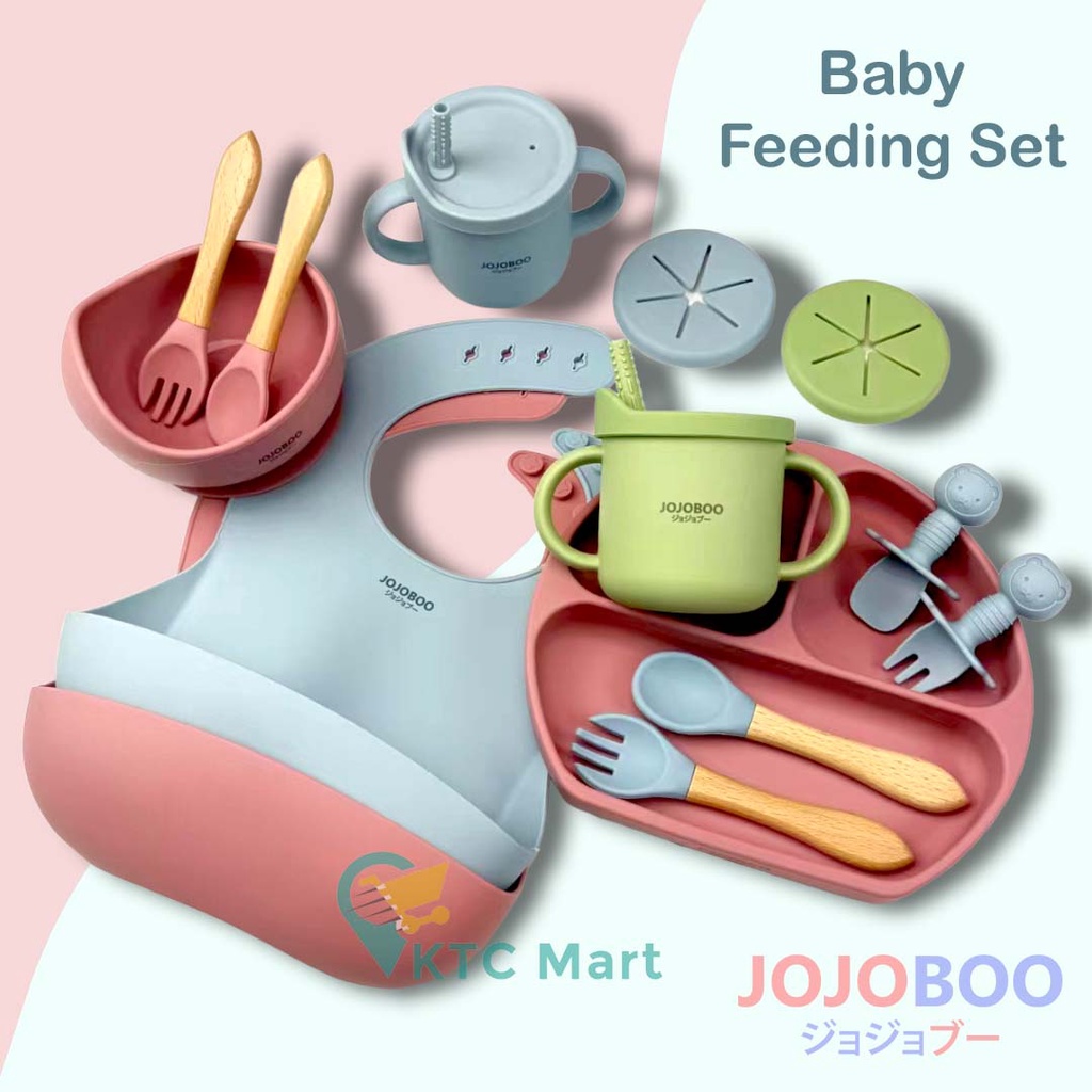 Jual JOJOBOO - 8 in 1 Peralatan Makan Bayi Set Silicon Suction Food ...