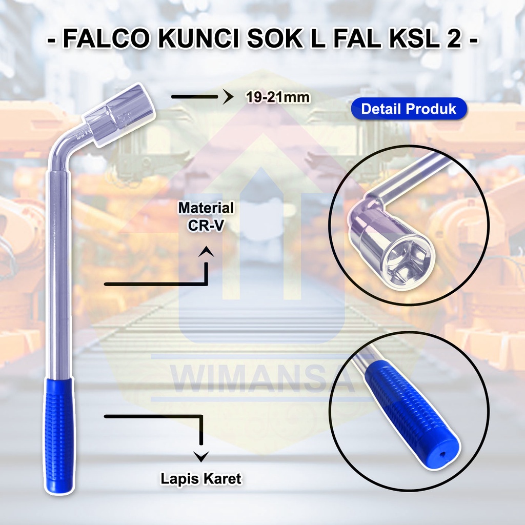 Jual FALCO KUNCI SOK L FAL-KSL 2 CRV - ADJUSTABLE WRENCH | Shopee Indonesia