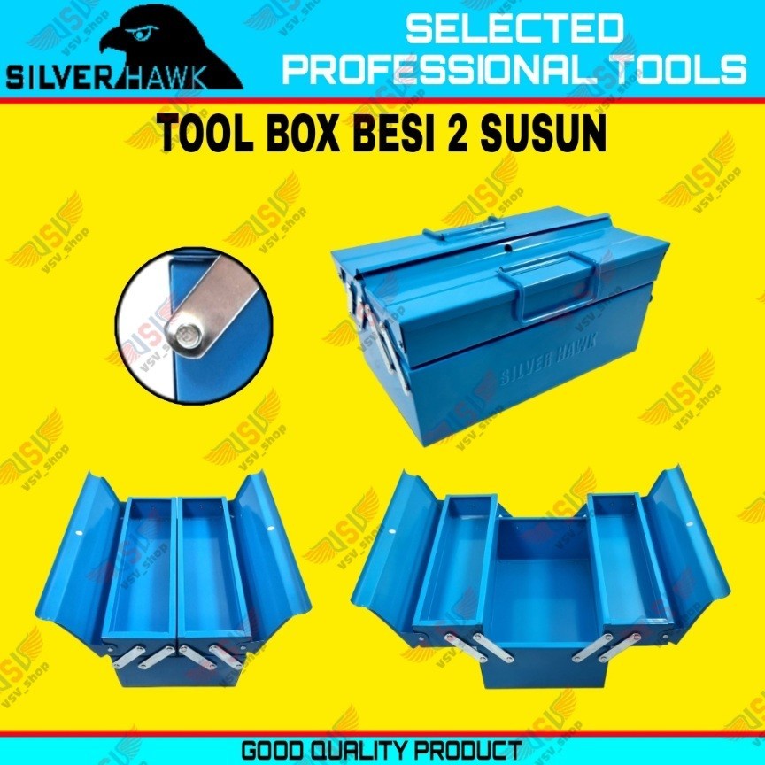 Jual TOOL BOX BESI 2 SUSUN TOOLBOX 2 STACK KOTAK ALAT PERKAKAS ...