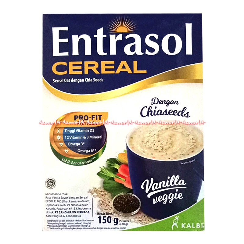 Jual Entrasol Cereal Pro-fit 150gr Vanilla Veggie Dengan Chiaseeds ...