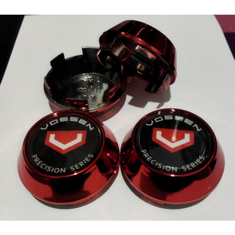 Jual Dop velg Racing VOSSEN RED diameter kaki 6cm | Shopee Indonesia