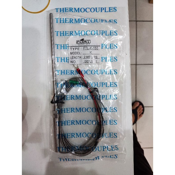 Jual PTC Sensor Thermocouple Type K Panjang Probe 15cm Kabel 2 Meter ...