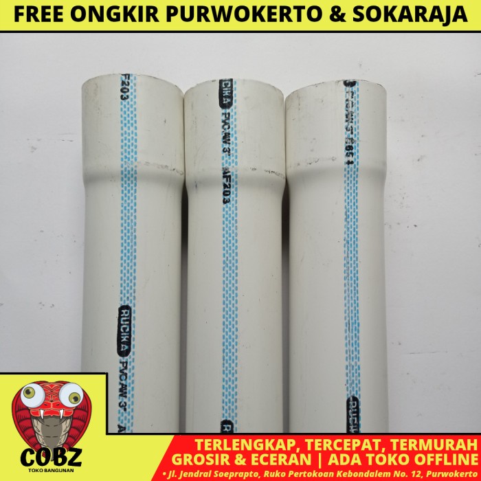 Jual 3 INCH / RUCIKA WAVIN AW LIS BIRU PIPA PRALON PARALON PVC PER ...