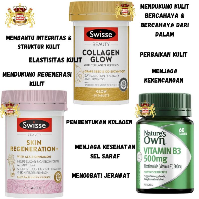 Jual Swisse Skin Regeneration, Nature's Own, Skin Beauty & Swisse Collagen Glow | Shopee Indonesia