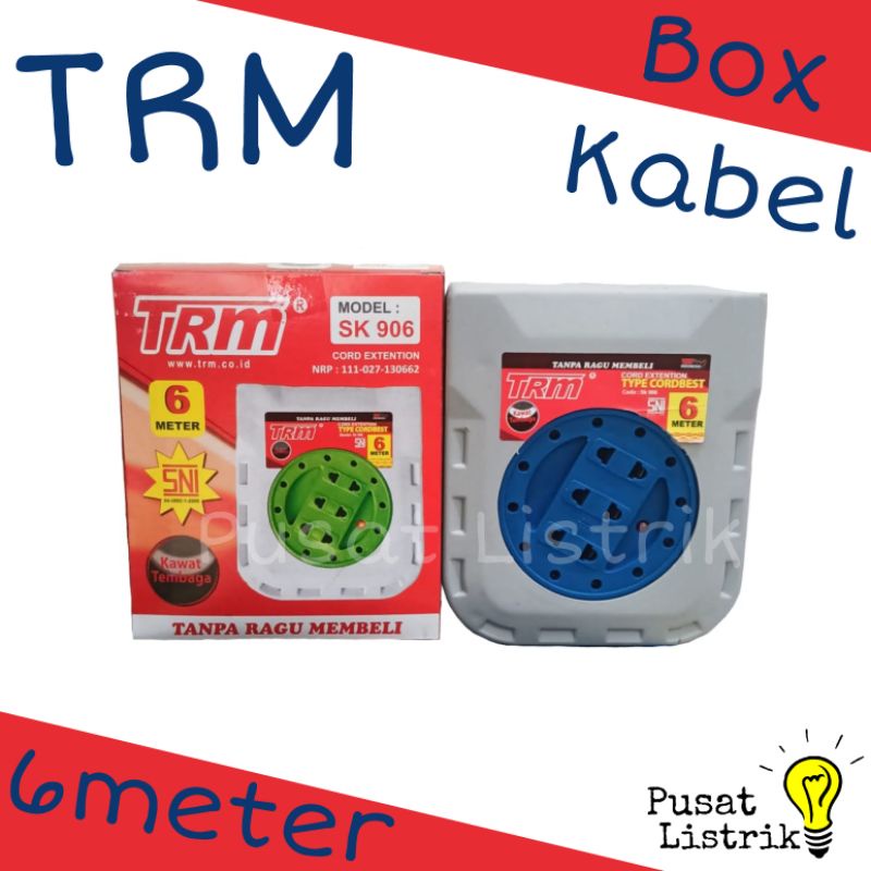 Jual Roll Kabel Kotak 6 Meter TRM SK 906 Box Kabel 3Lubang 6m Kawat Tembaga | Shopee Indonesia