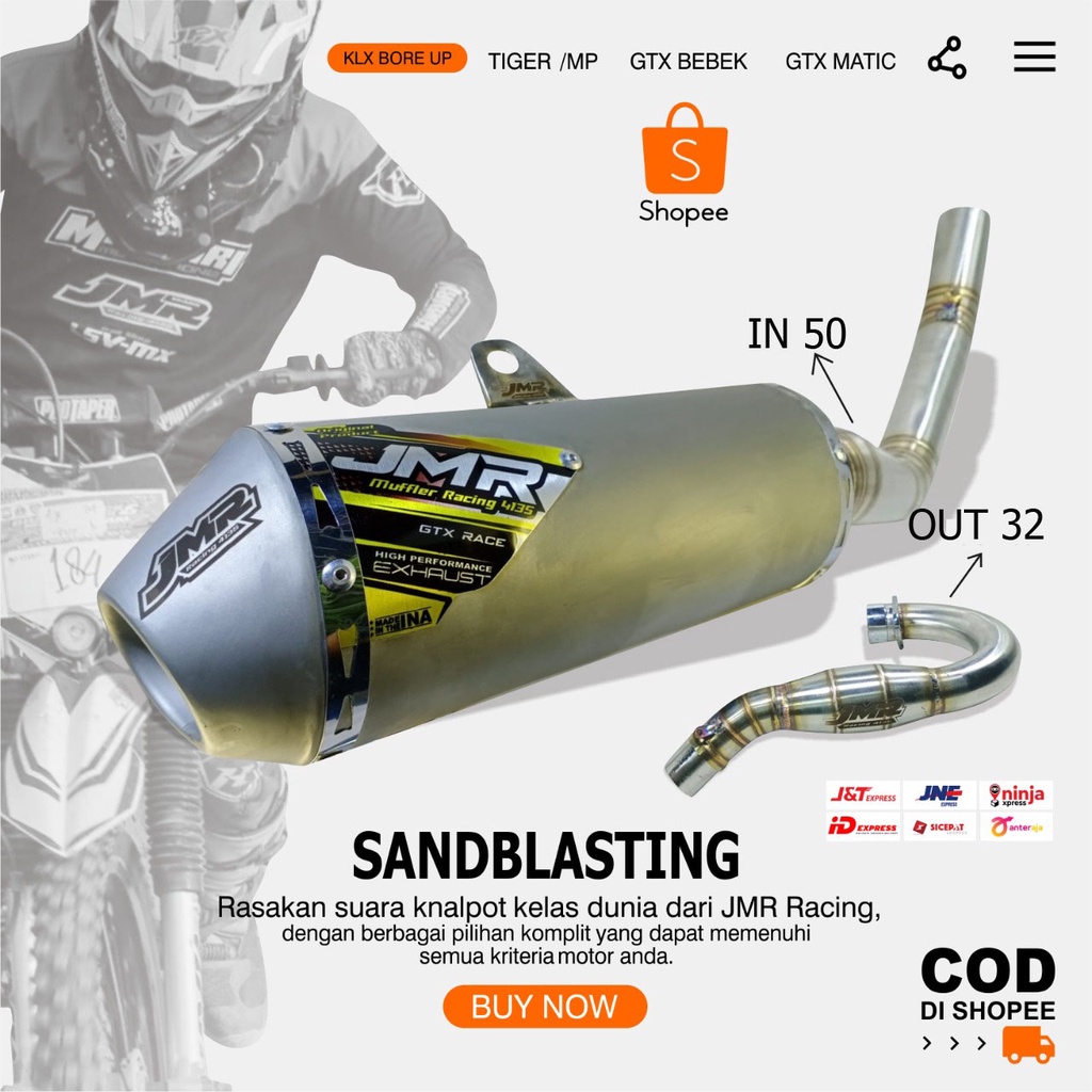 Jual KNALPOT CRF KLX/TIGER CUSTOM STANDAR-KOMPETISI TYPE OVH20 (JUMBO 4 ...