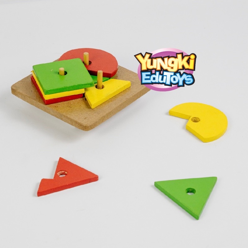 Jual Mainan anak montessori Menara 3 bentuk | Shopee Indonesia