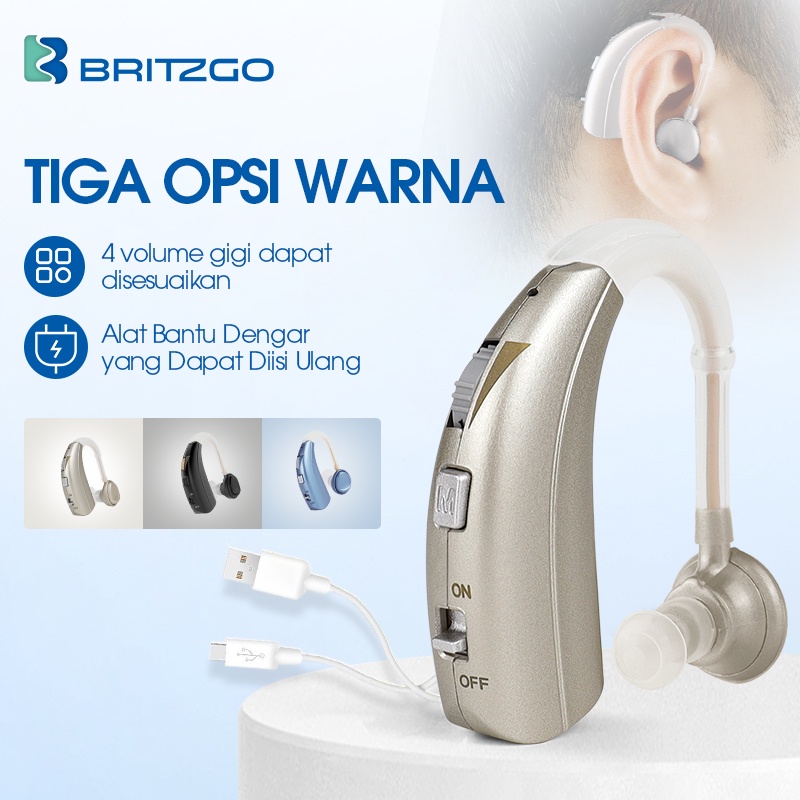 Jual Britzgo Alat Bantu Dengar rechargeable digital hearing aids ...