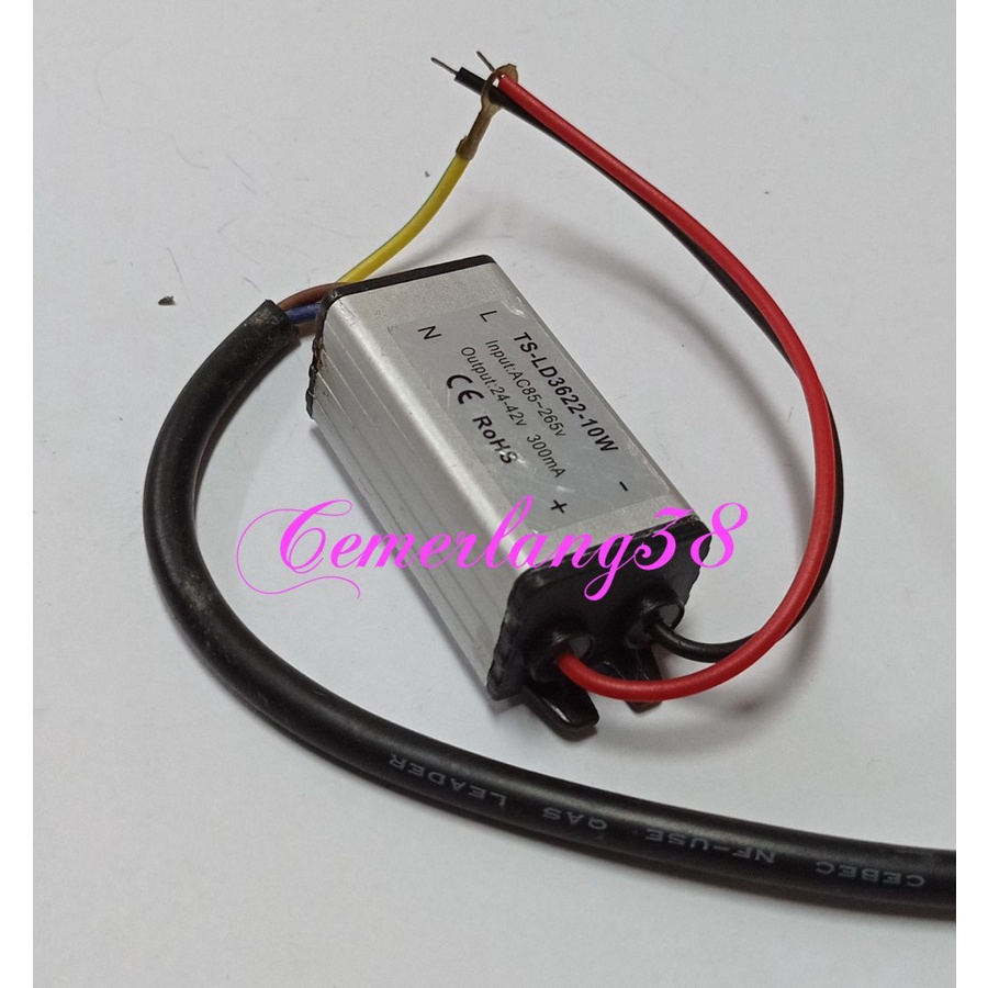 Jual LED Driver 10 Watt 300 mA 27 v Casing Besi WATERPROOF | Shopee ...
