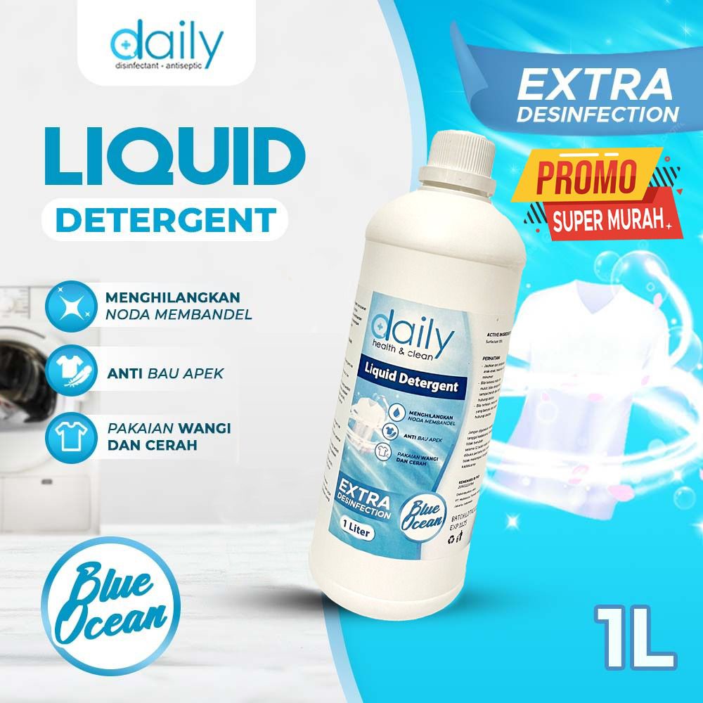 Jual DETERJEN CAIR PREMIUM 1L LAUNDRY LIQUID DETERGENT DAILY 1 LITER ...