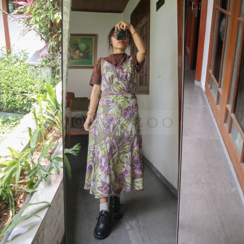 Jual dress tali satu/dress vintage | Shopee Indonesia